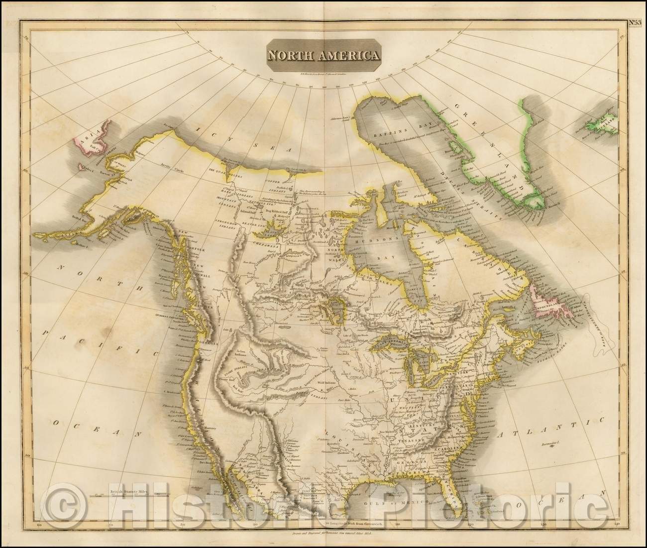 Historic Map - North America, 1814, John Thomson v2 – Historic Pictoric