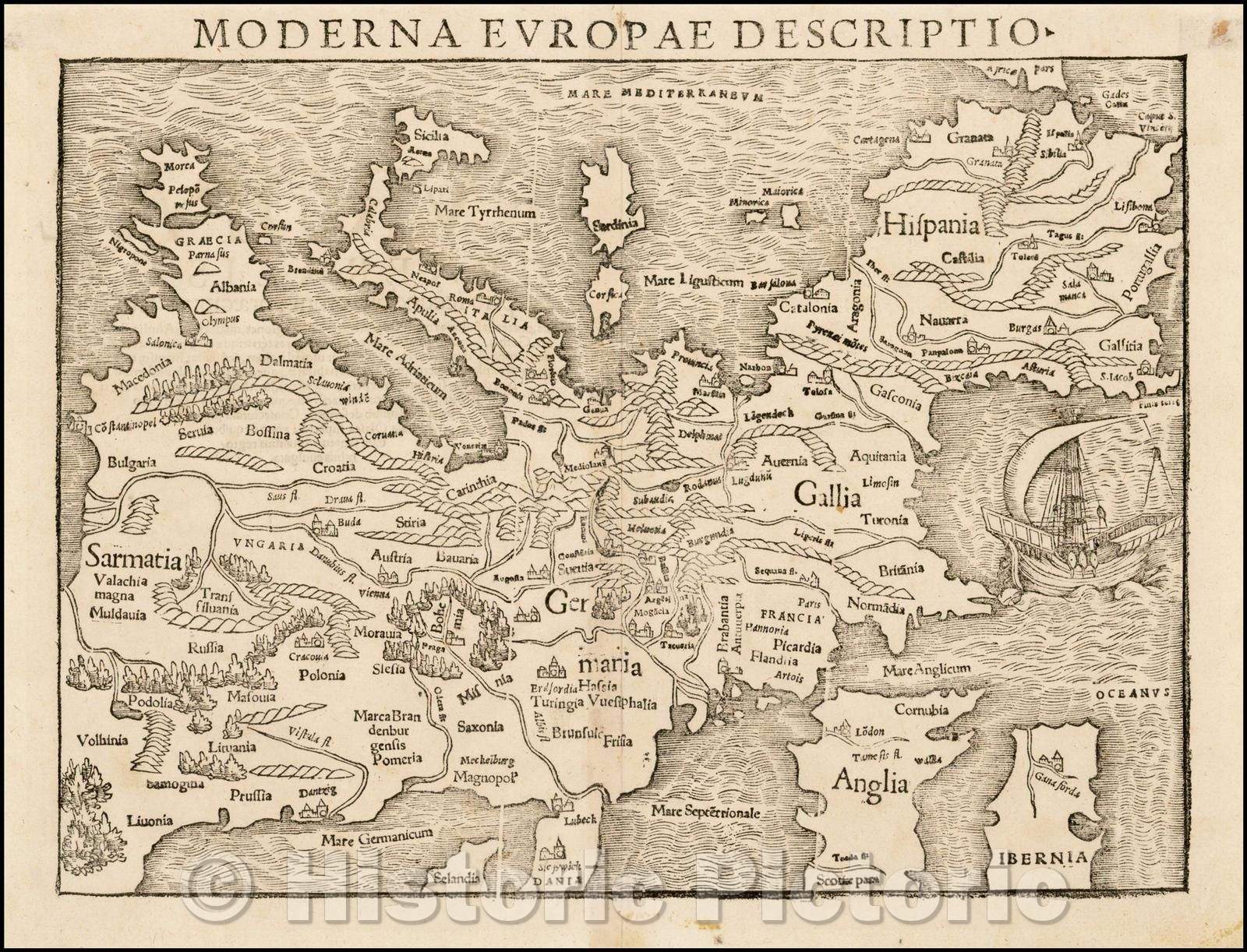 1550 Map Of Europe
