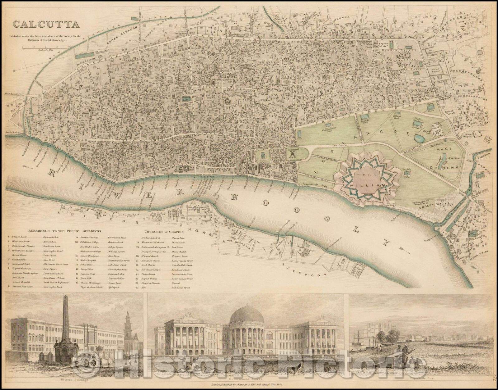 Historic Map - Calcutta, 1840, SDUK v3 – Historic Pictoric