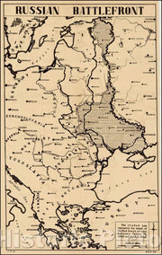 Historic Map - Russian Front, 1944, Anonymous - Vintage Wall Art ...