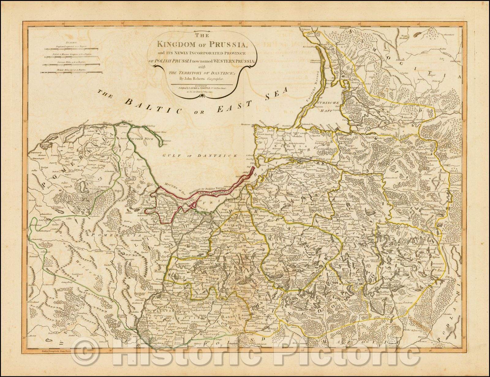 Historic Map - The Kingdom of Prussia, and its Newly Incorporated Prov ...