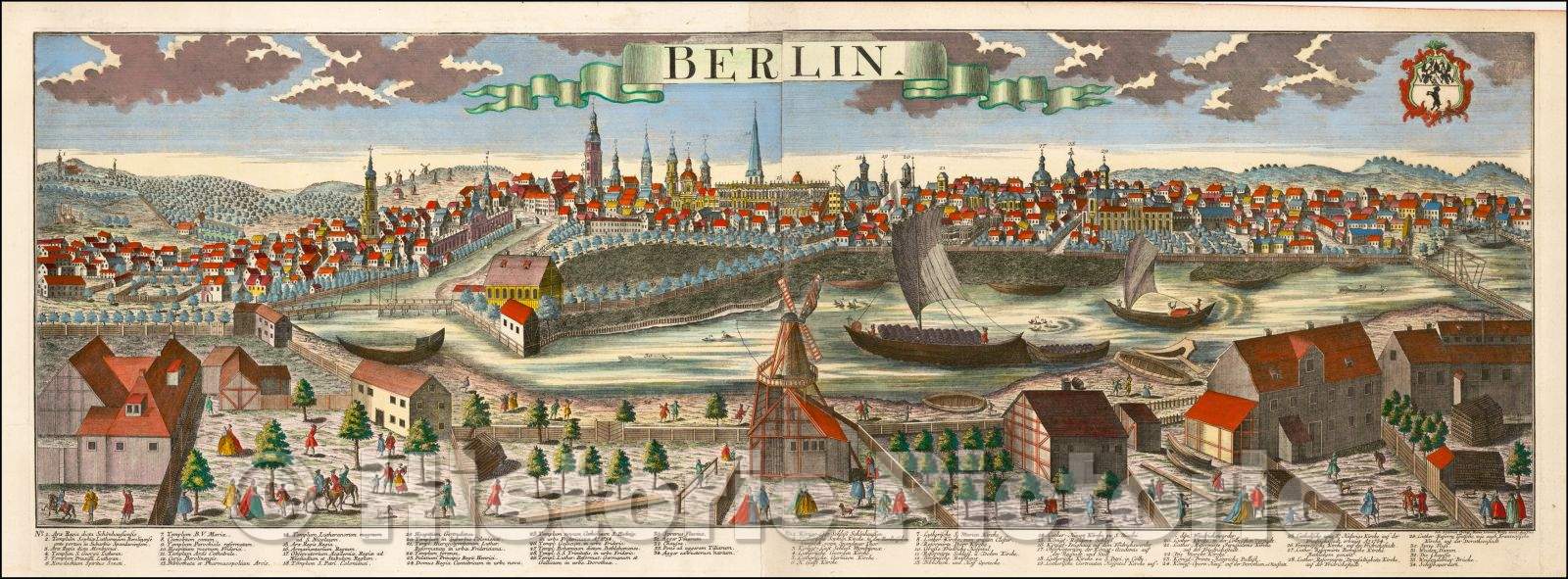 Historic Map - Berlin, Germany, 1760, Jeremiah Wolff - Vintage Wall Ar ...