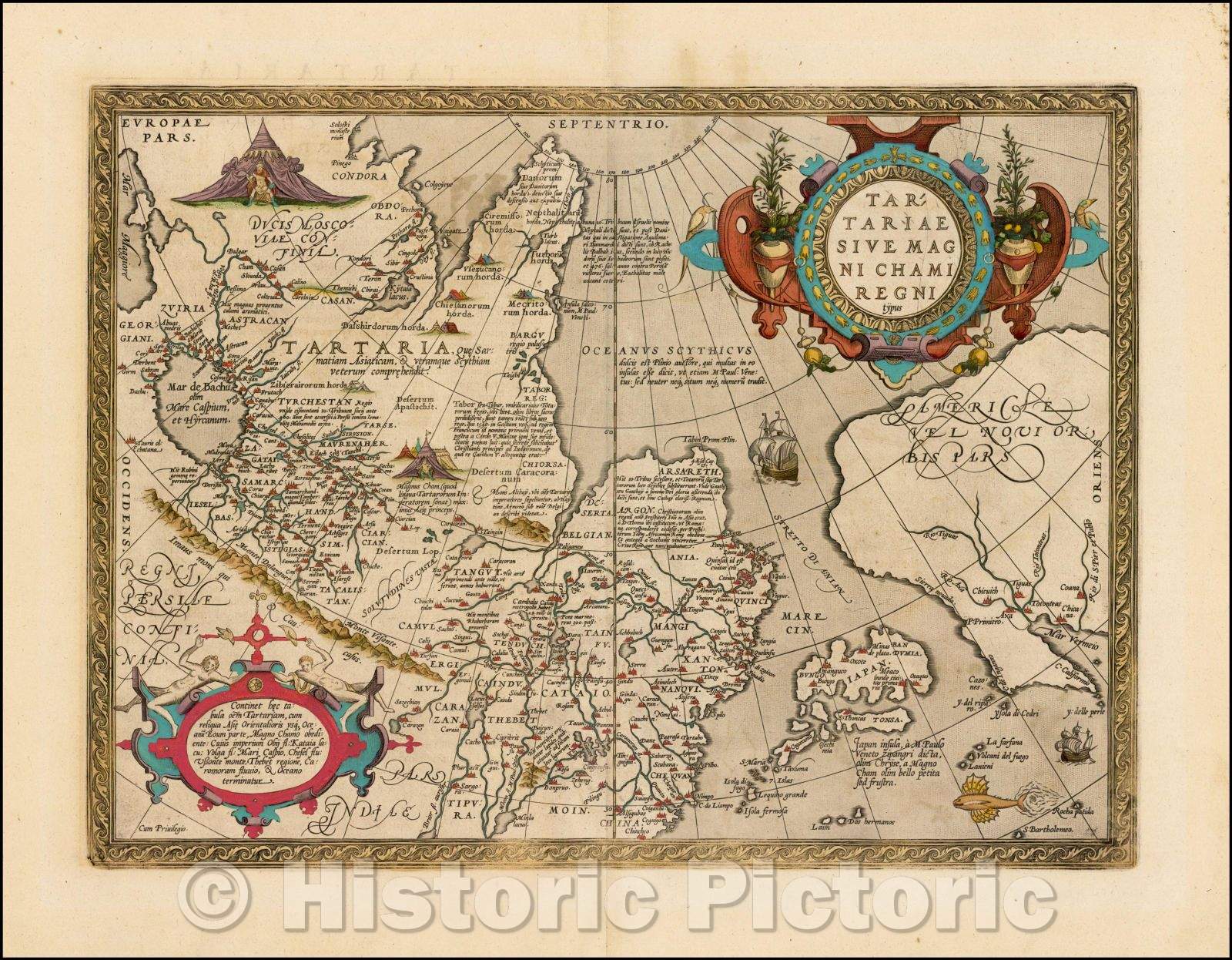 Historic Map - Tartariae Sive Magni Chami Regni typus, 1603, Abraham O ...
