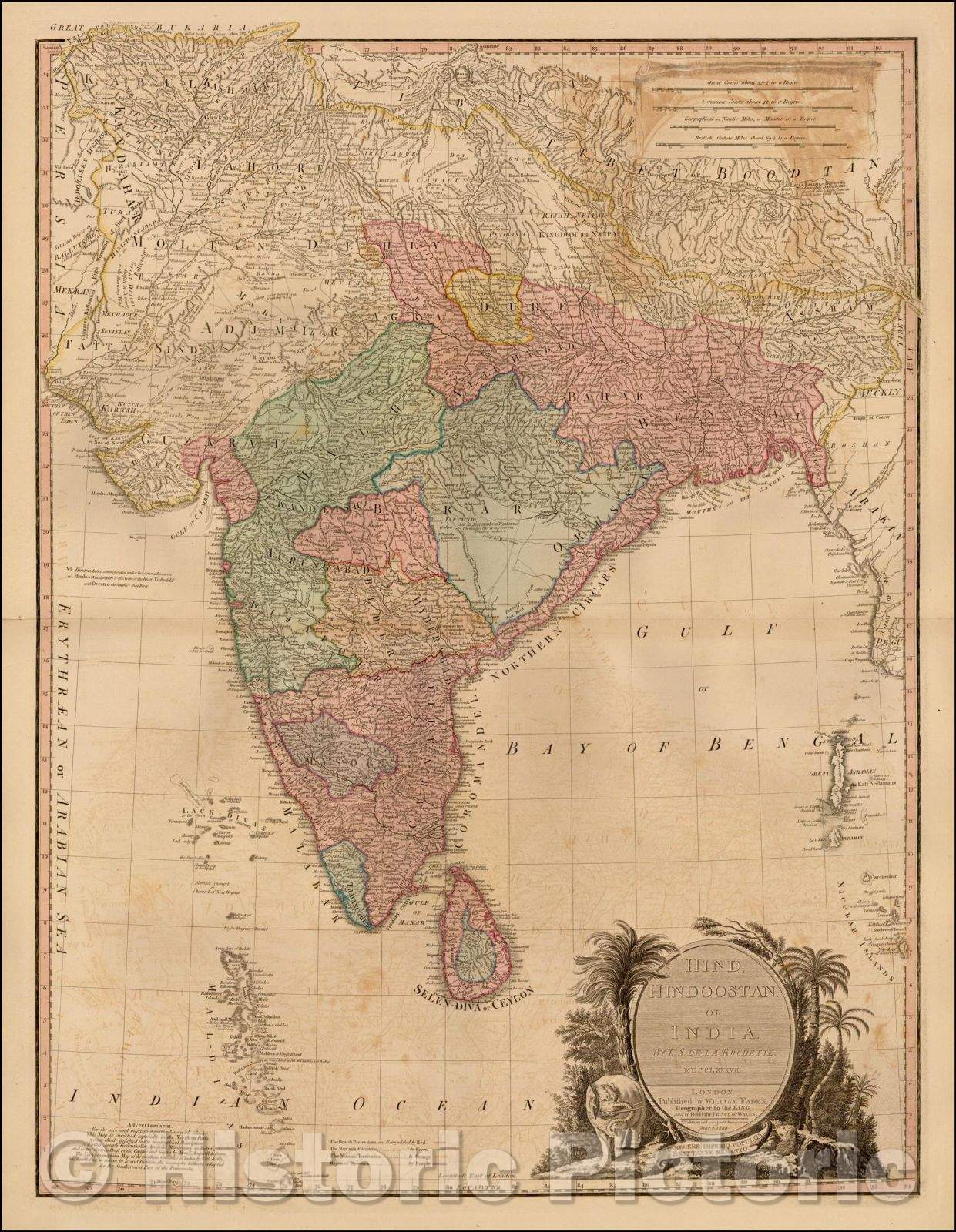 Historic Map - Hind, Hindoostan or India, 1800, William Faden v2 ...