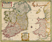 Historic Map - An Epitome of Sr William Petty's Large Survey of Irelan ...