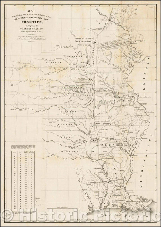 Historic Map - Map illustrating the plan of the defences of the Wester ...