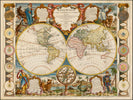 Historic Map - Mappe Monde Carte Universelle de la Terre Dressee Sur l - Historic Pictoric