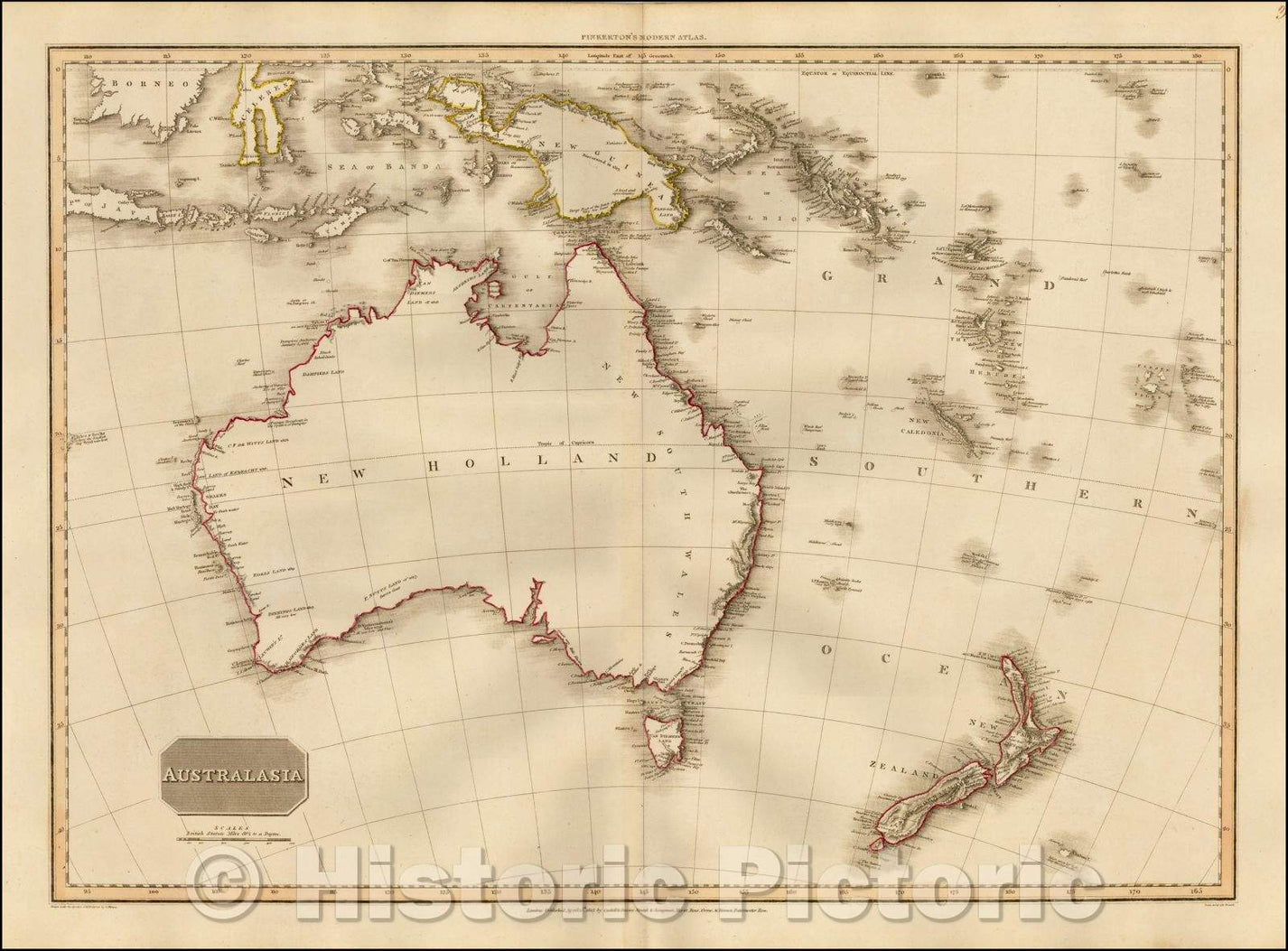 Historic Map - Australasia, 1813, John Pinkerton v1 – Historic Pictoric