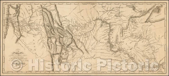 Historic Map - A Map of Lewis and Clark's Track Across the Western Por ...