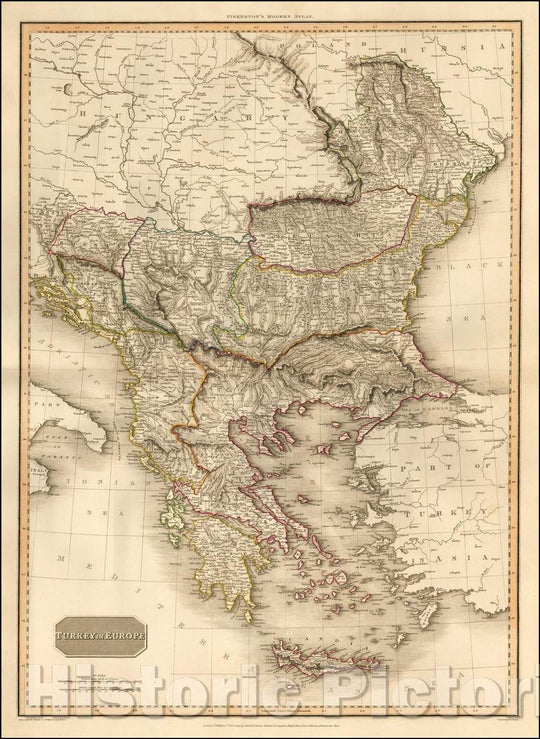 Historic Map - Turkey in Europe, 1814, John Pinkerton v2 – Historic ...