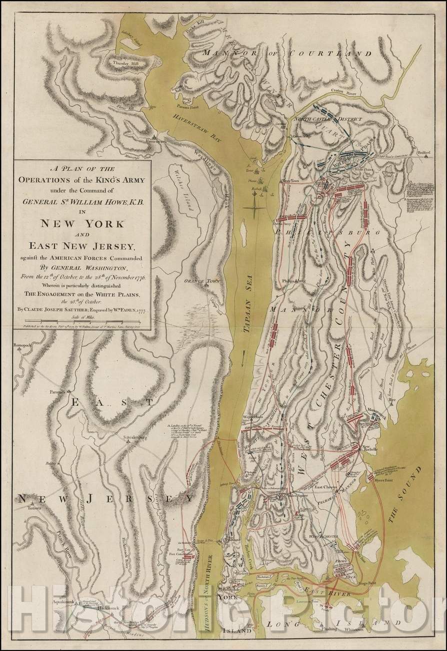 Historic Map - A Plan of the Operations of the King's Army under the C ...