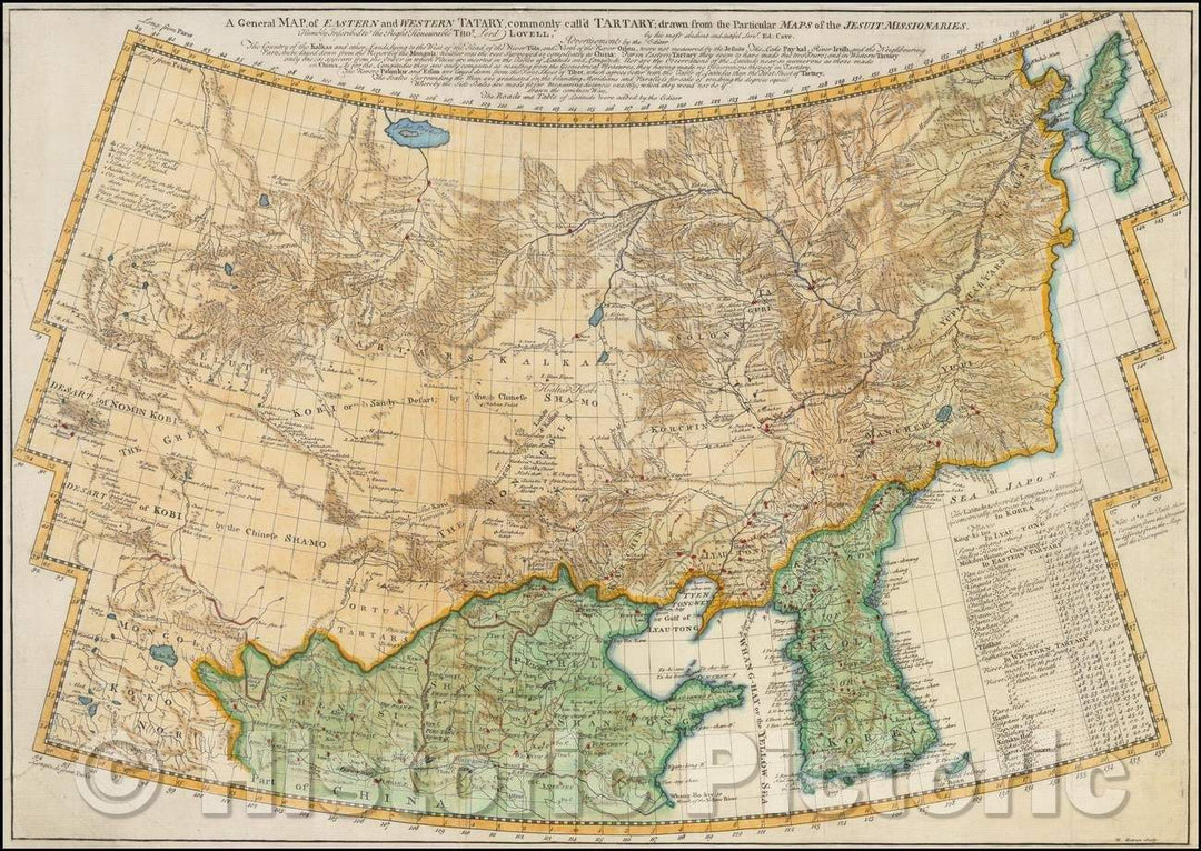 Historic Map - A General Map of Eastern and Western Tatary, commonly c ...