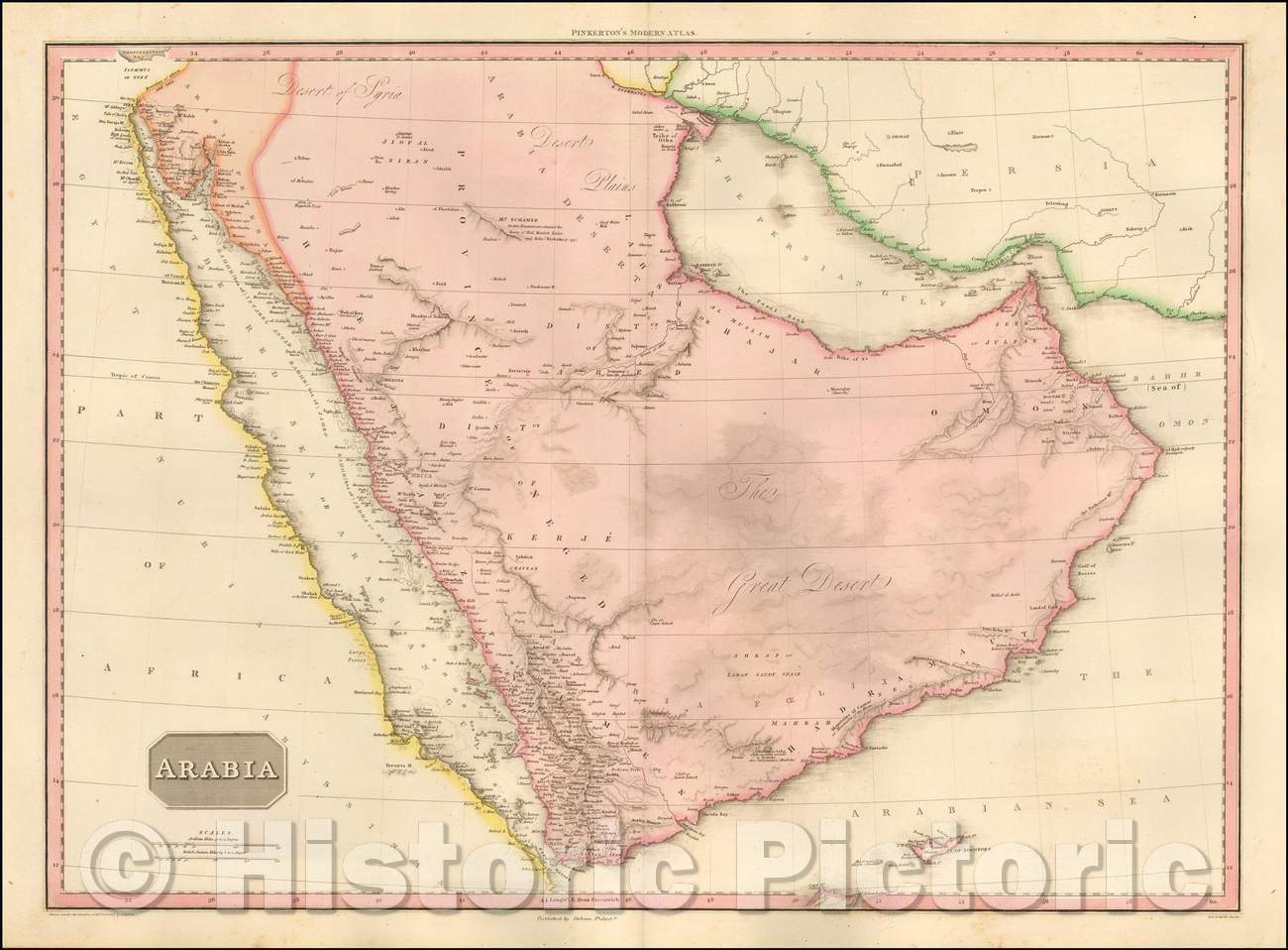 Historic Map - Arabia, 1812, John Pinkerton v1 – Historic Pictoric