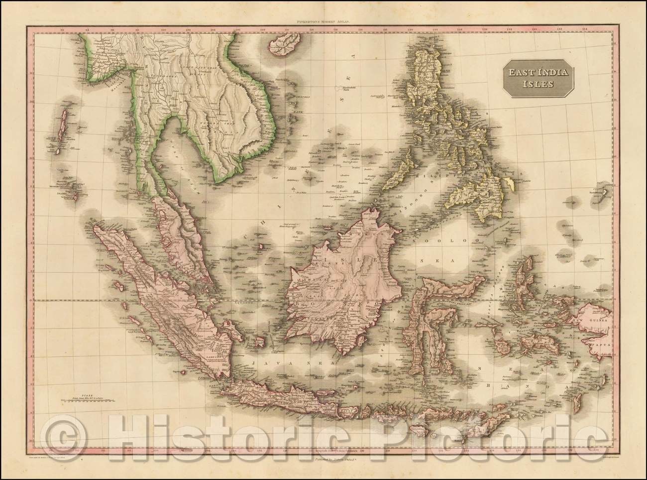 Historic Map - East India Isles, 1812, John Pinkerton - Vintage Wall A ...