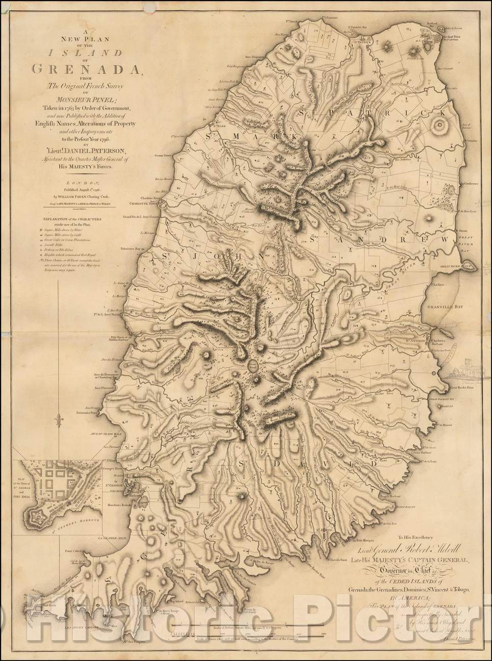 Historic Map - A New Plan of the Island of Grenada, From The Original ...
