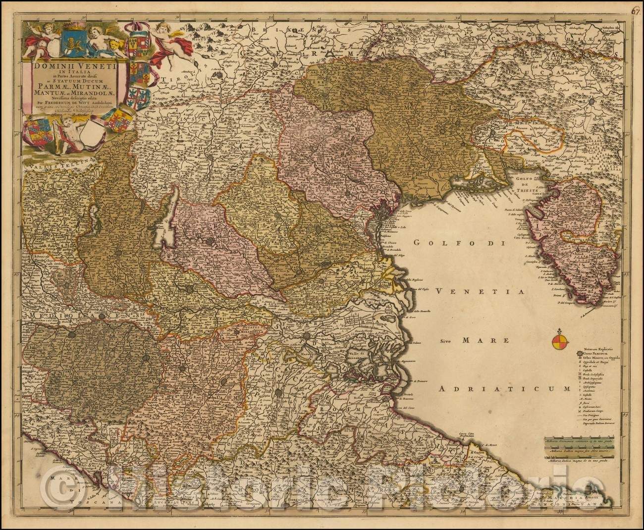 Historic Map - Dominii Veneti in Italia in Partes Accurate :: Gulf of ...