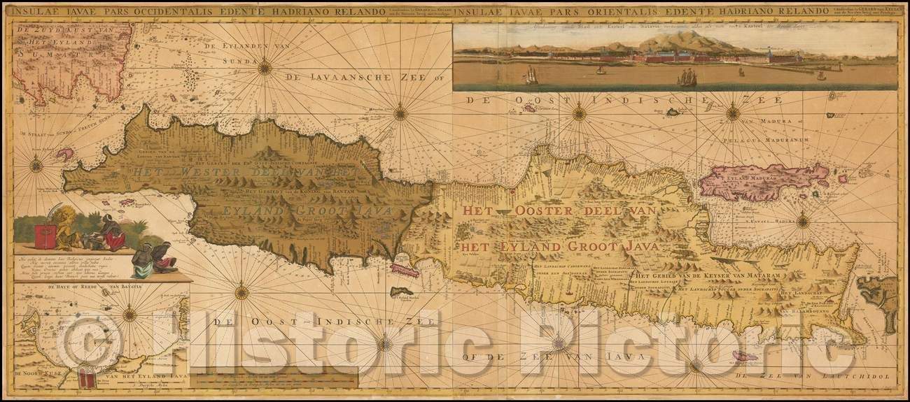 Historic Map - Insulae Iavae Pars Occidentalis Edente Hadriano Relando ...