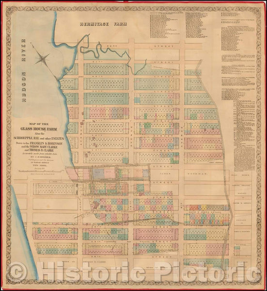 Historic Map - Map of the Glass House Farm Also the Schroepple, Ray, a ...