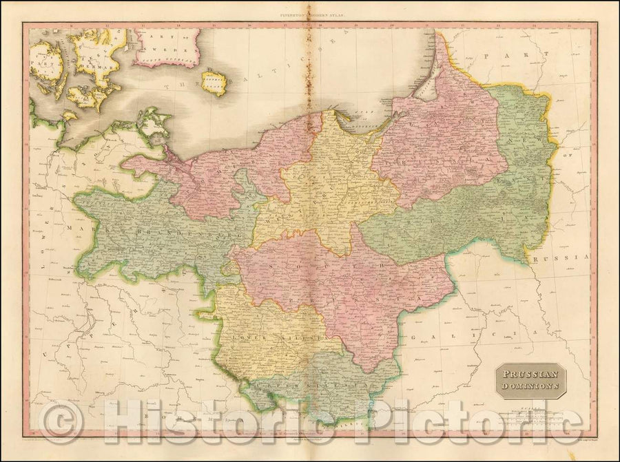 Historic Map - Prussian Dominions, 1818, John Pinkerton - Vintage Wall ...