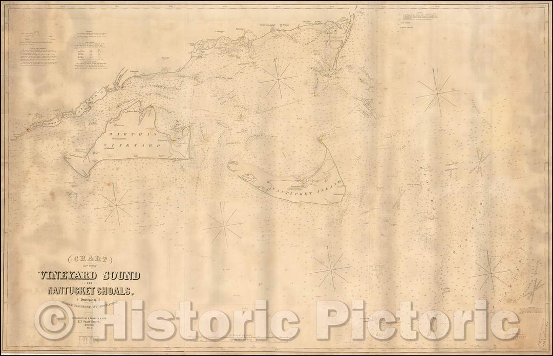 Historic Map - Chart of the Vineyard Sound and Nantucket Shoals, Surve ...