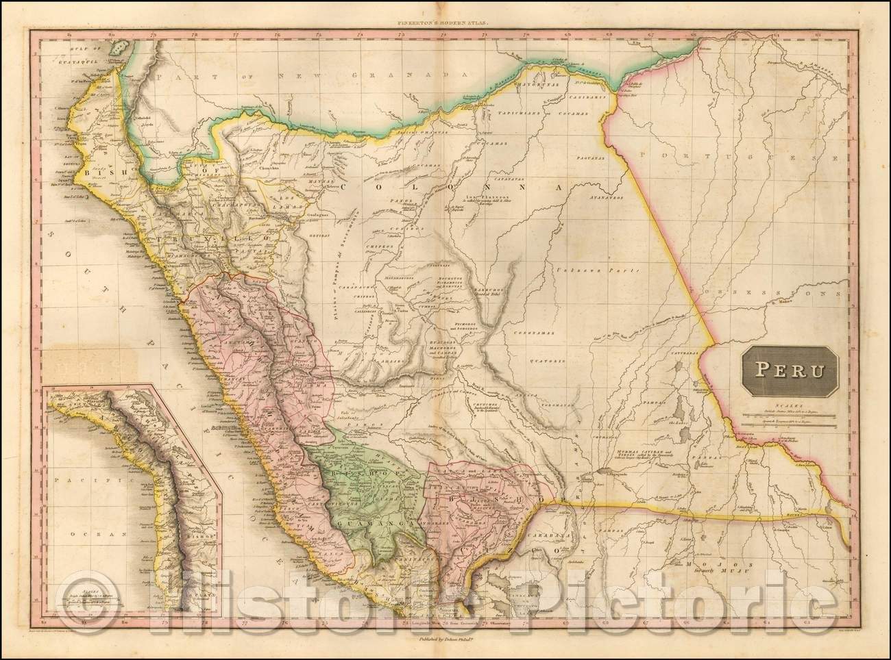 Historic Map - Peru, South America, 1812, John Pinkerton v2 - Historic ...