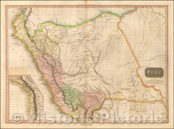 Historic Map - Peru, South America, 1812, John Pinkerton v2 - Historic ...