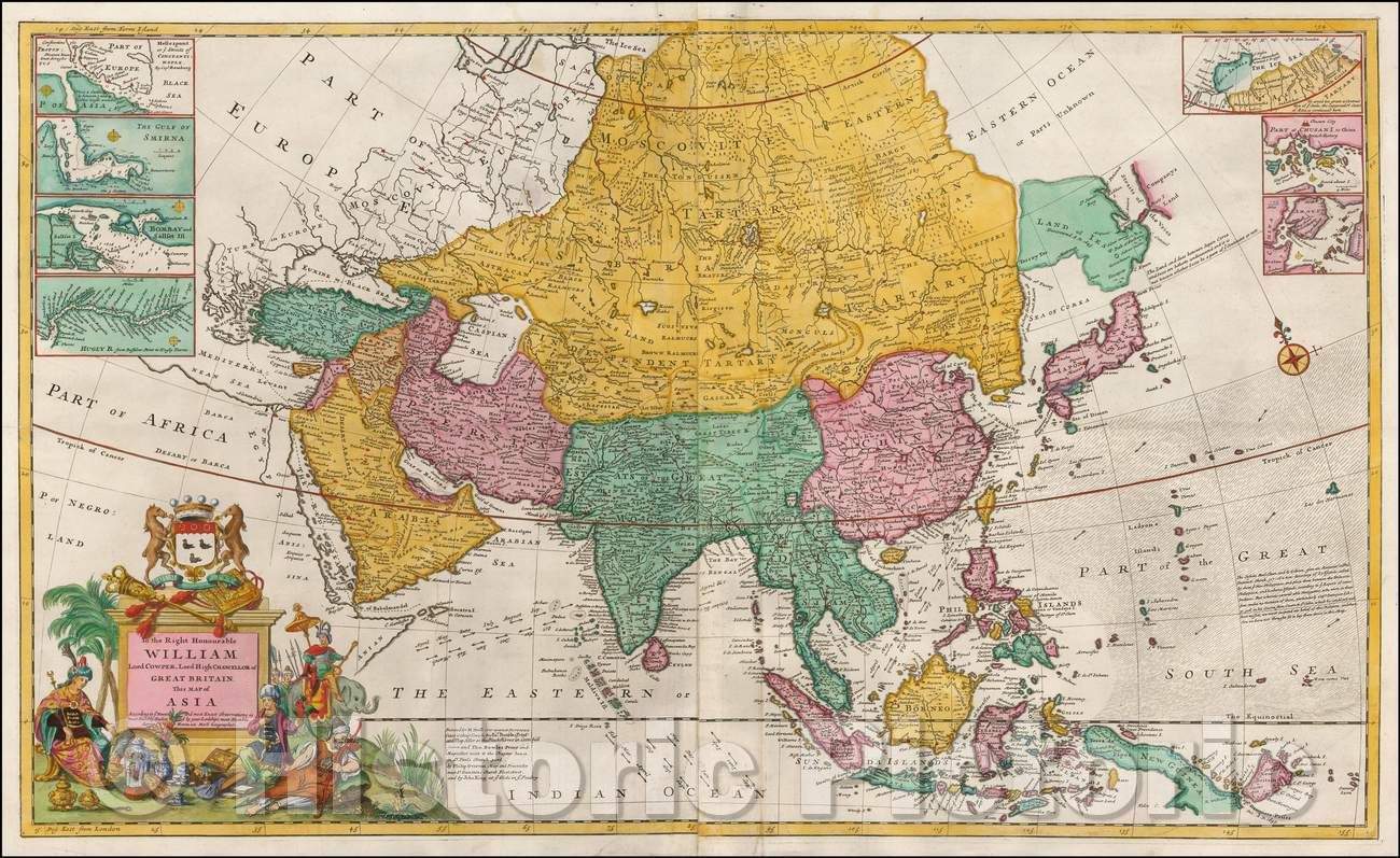 Historic Map - This Map of Asia according to ye Newest & Most Accurate ...