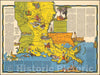 Historic Map - Louisiana The Pelican State, 1941, R.T. Aitchison v1 ...
