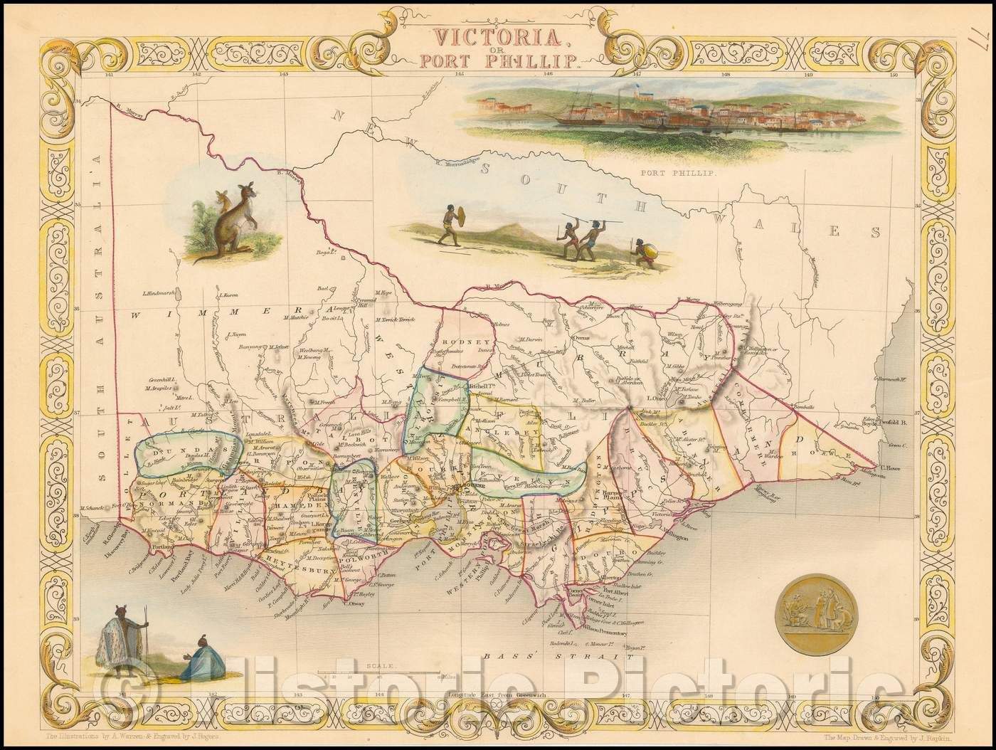Victoria Port Phillip Map 1851 | Historical Map Print – Historic Pictoric