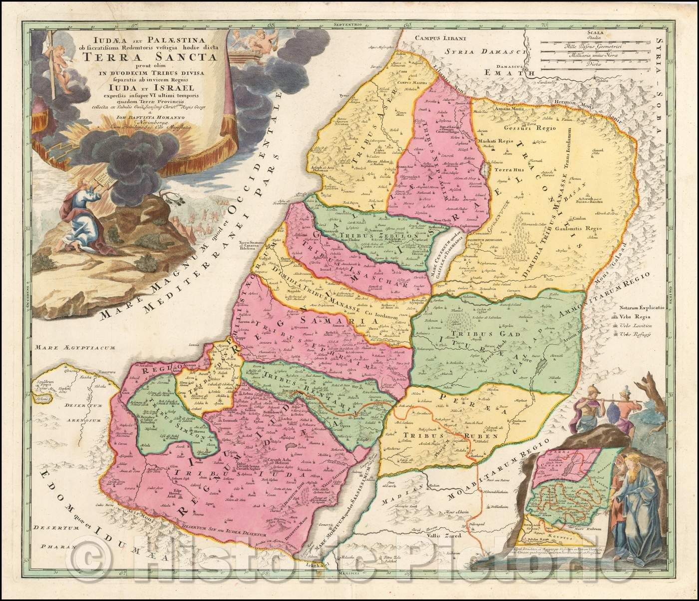 Historic Map - The Holy Land/Iudaea seu Palaestina ob sacratissima Red ...