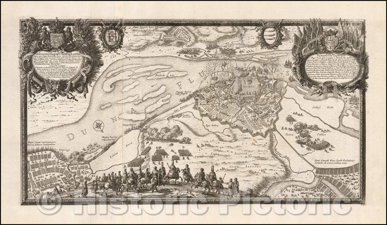 Historic Map - (Riga) Delineatio Regiae Urbis Rigae et Obsidionis / 17 ...