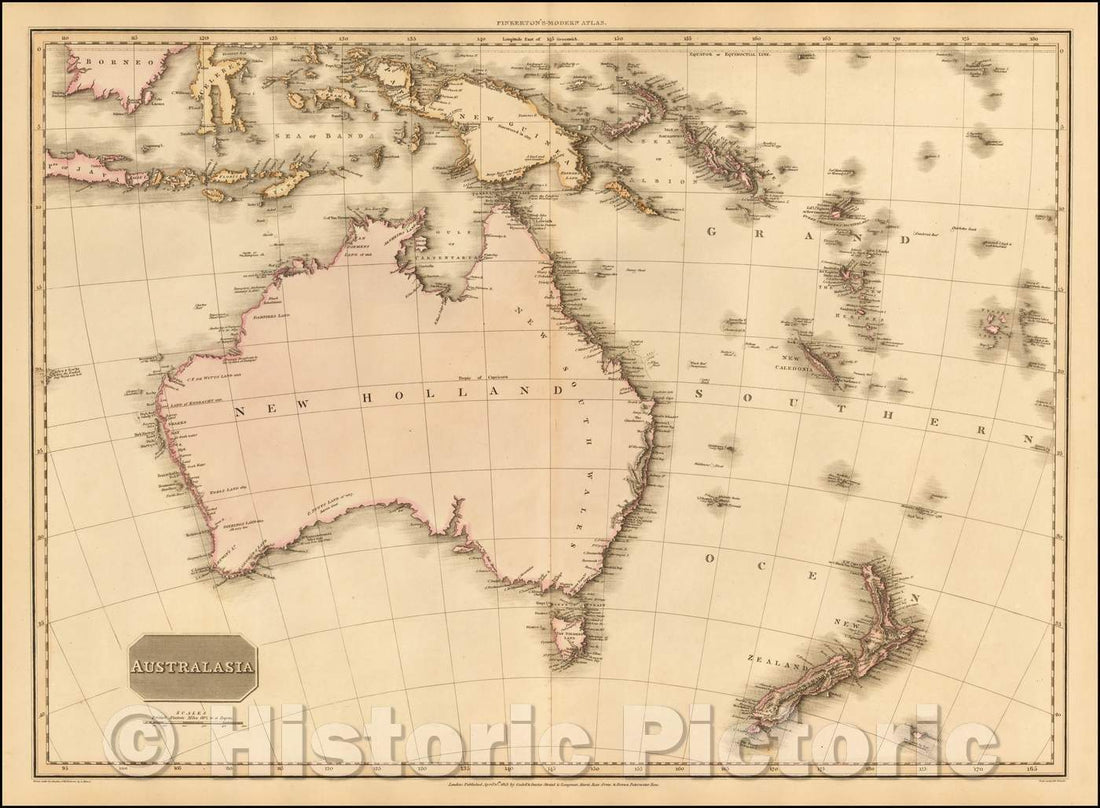 Historic Map - Australasia, 1813, John Pinkerton v3 – Historic Pictoric