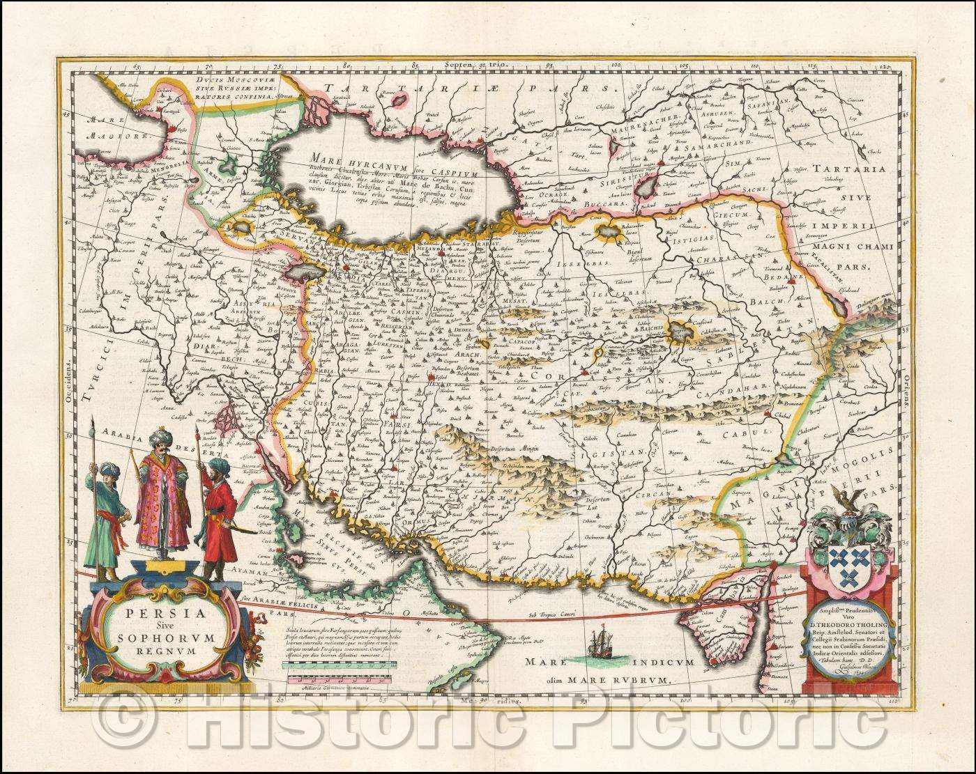 Historic Map - Persia Sive Sophorum Regnum, 1634, Willem Janszoon Blae – Historic Pictoric