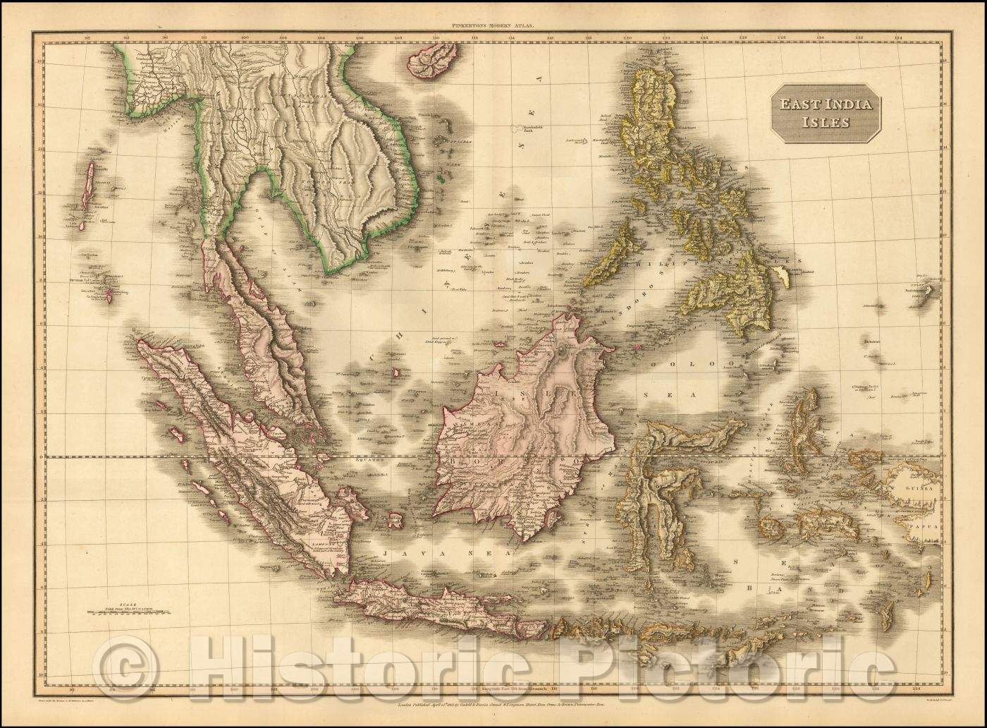 Historic Map - East India Isles, 1815, John Pinkerton - Vintage Wall A ...