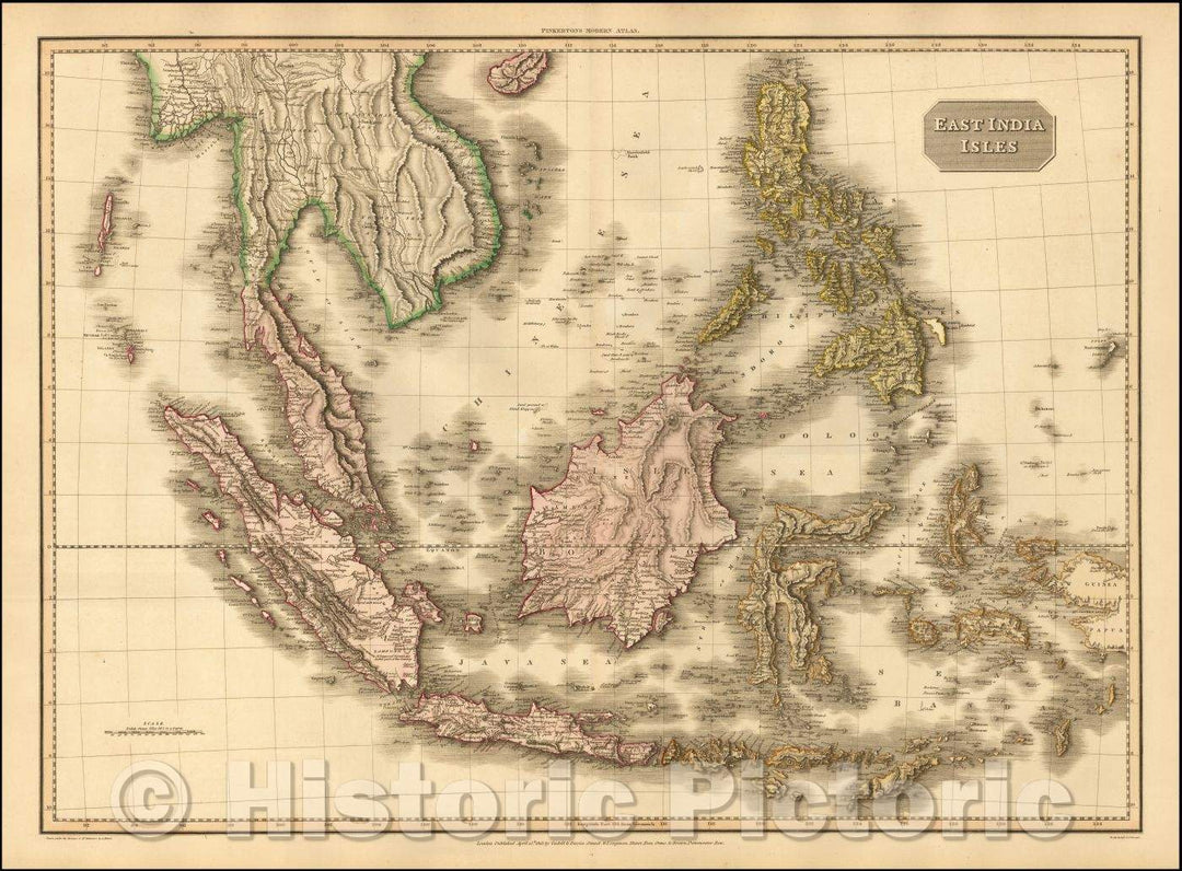 Historic Map - East India Isles, 1815, John Pinkerton - Vintage Wall A ...