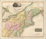 Historic Map - Northern Provinces of the United States, 1817, John Tho ...