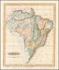 Historic Map - Brazil, 1822, Fielding Lucas Jr. v2 - Historic Pictoric