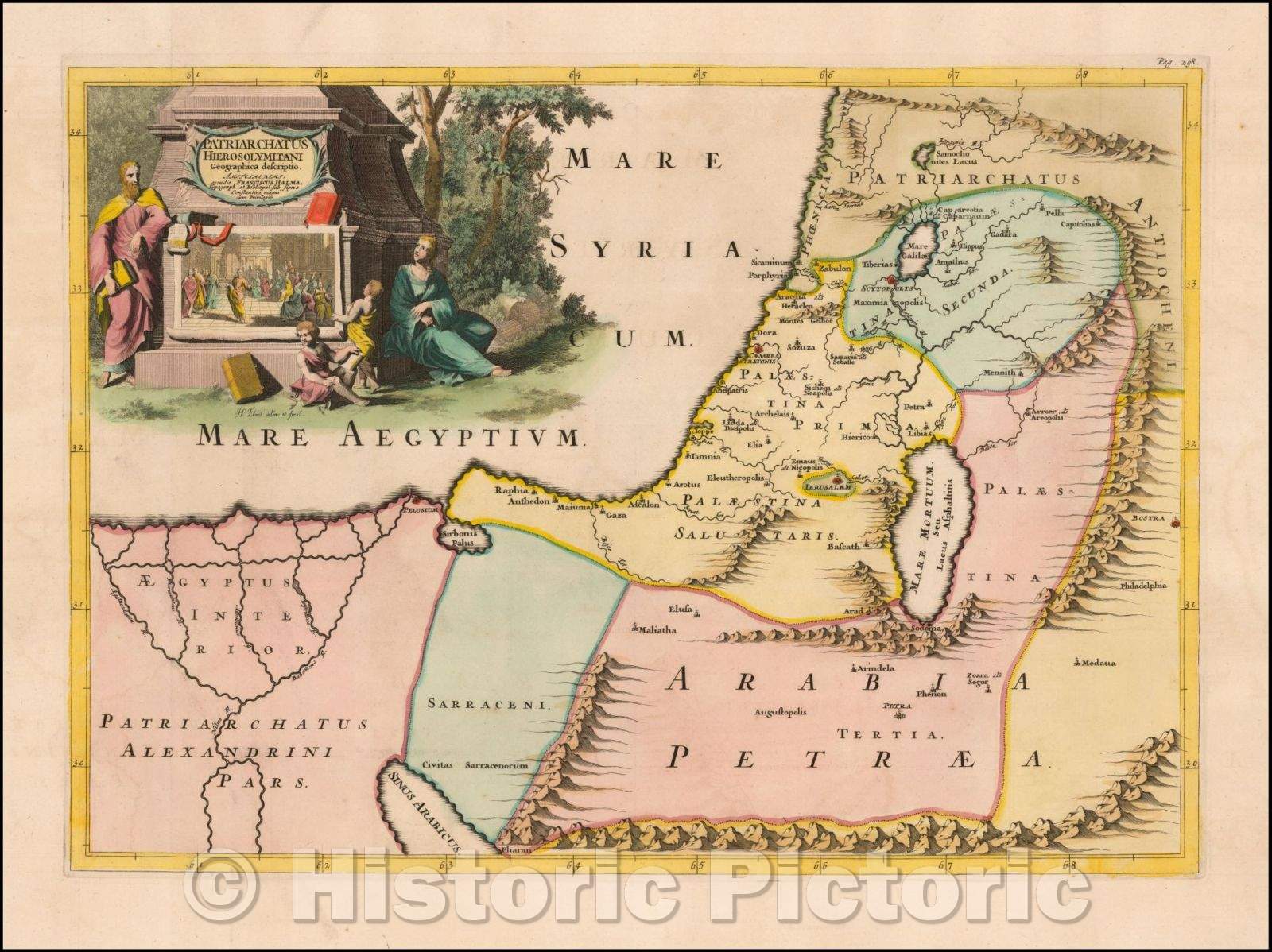 Historic Map - Patriarchatus Hierosolymitani Geographica descriptio/Fr ...