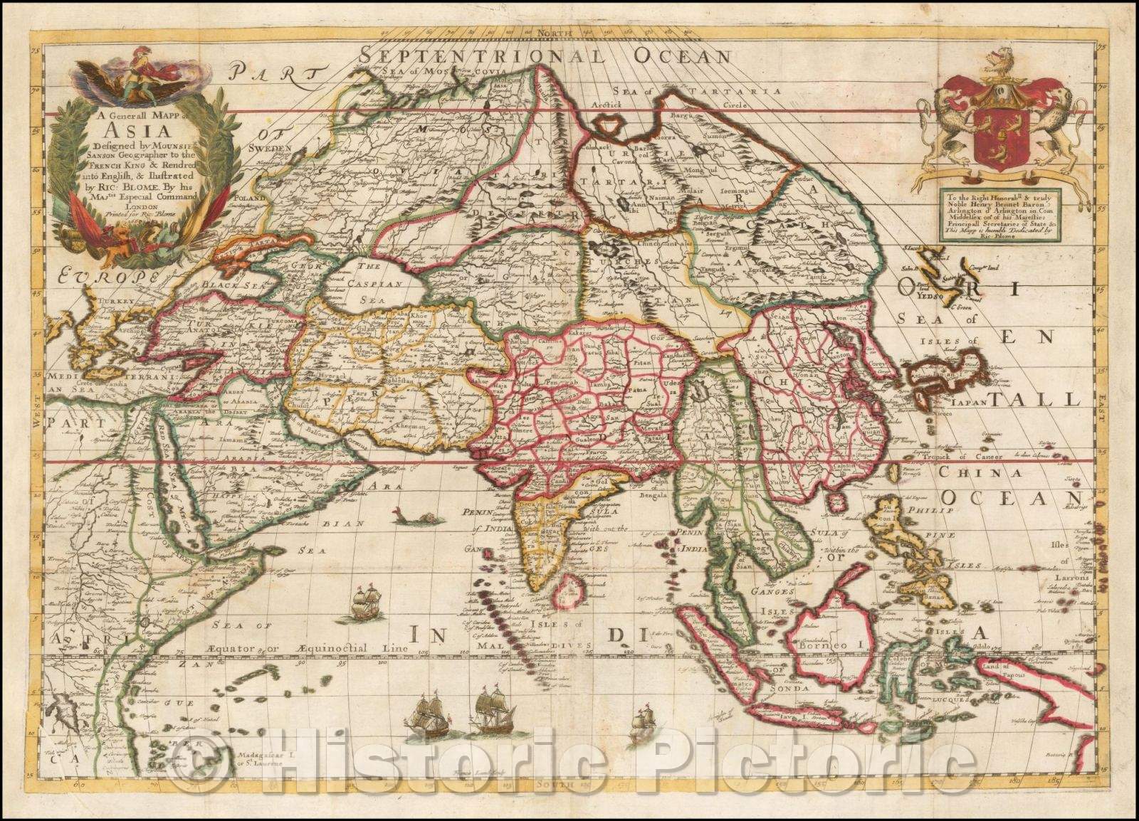 Historic Map - A Generall Mapp of Asia/A Generall folder of Asia. 1669 ...
