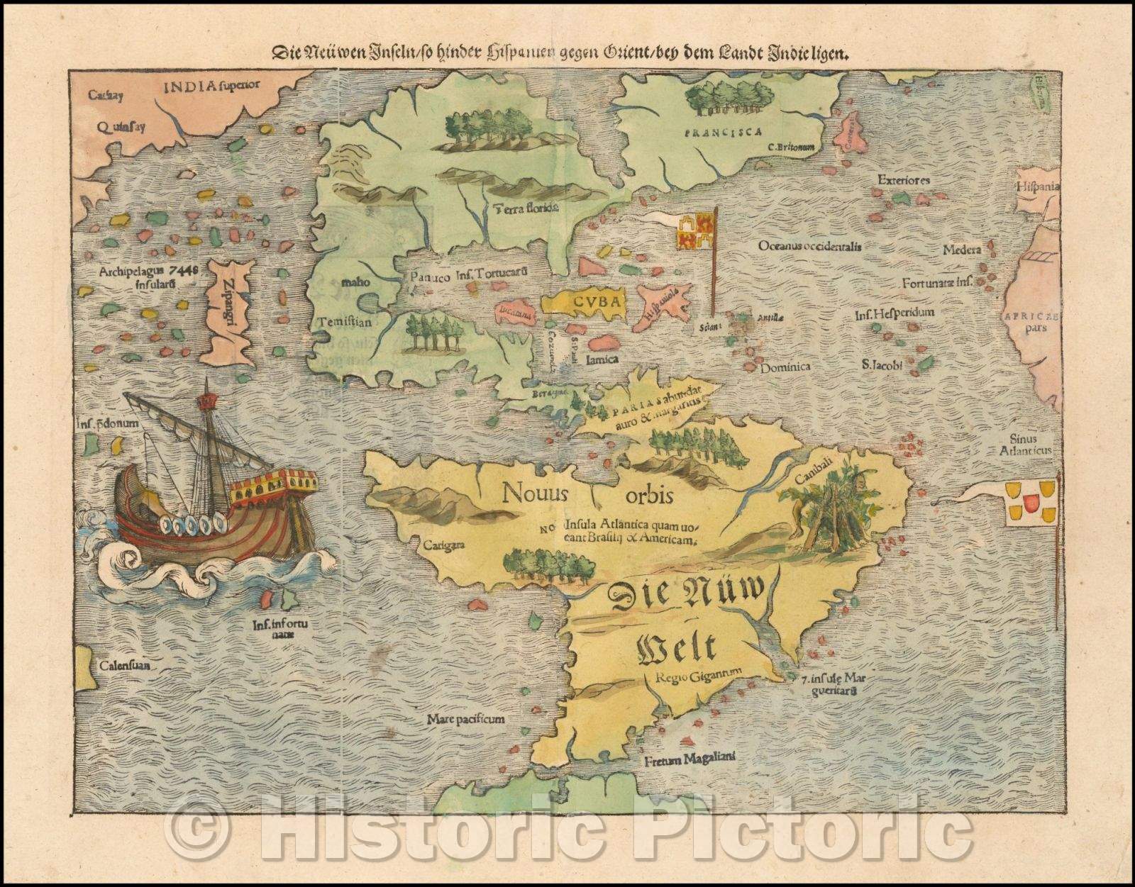 Historic Map - (Unrecorded Variant of the First of the American Contin ...