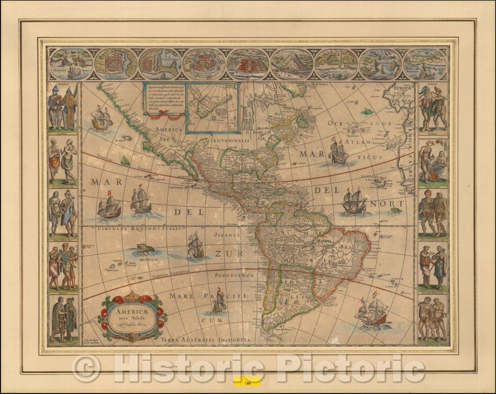 Historic Map - Americae Nova Tabula, 1634, Willem Janszoon Blaeu v2 – Historic Pictoric