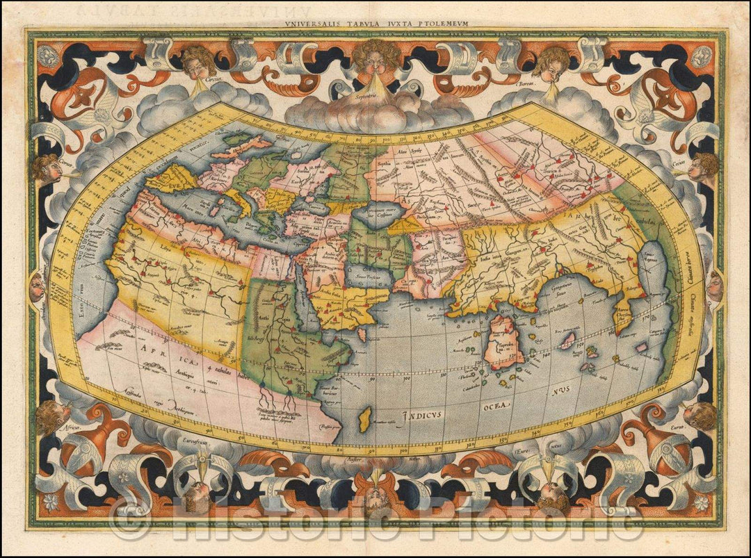 Historic Map - Universalis Tabula Iuxta Ptolemaeum, 1578, Gerard Merca ...