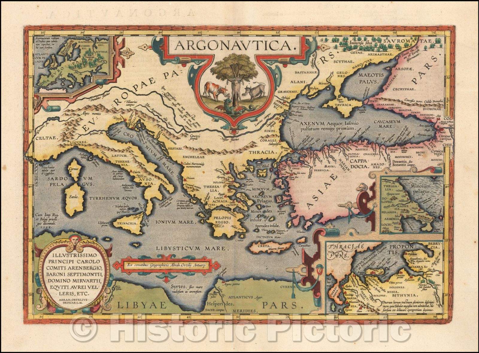 Historic Map - Argonautica. Illustrissimo Principi Carolo Comiti Arenb ...