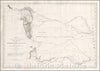 Historic Map - Map Showing the Route pursued, 1845, United States Bure ...