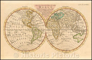 Historic Map - An Accurate Map of the World. Laid down from the most a ...