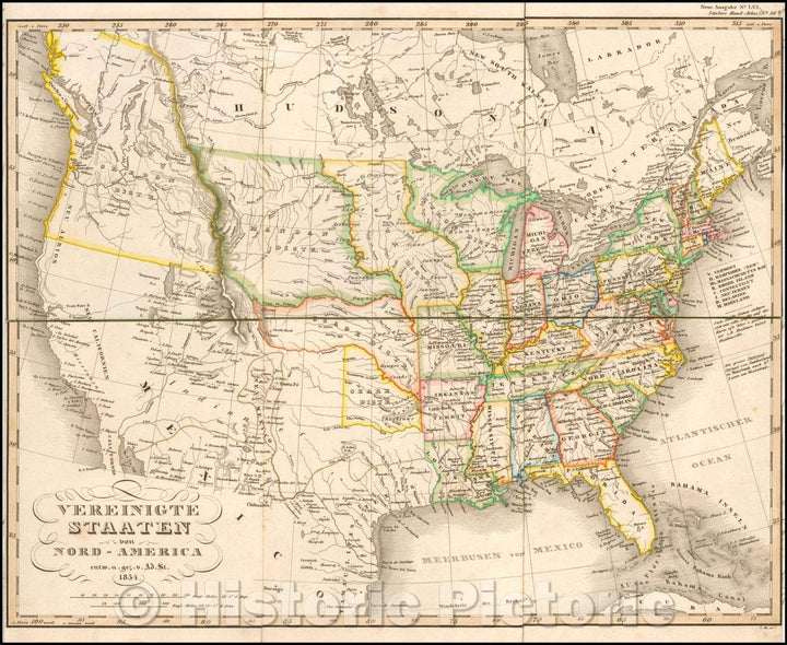 Historic Map - Seven Early American Maps in a Slipcase, 1824, Adolf St ...