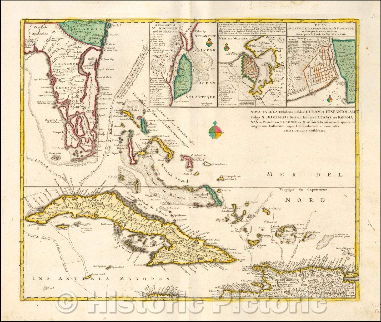 Historic Map - Nova Tabula Exhibens Insulas Cubam et Hispaniolam vulgo ...