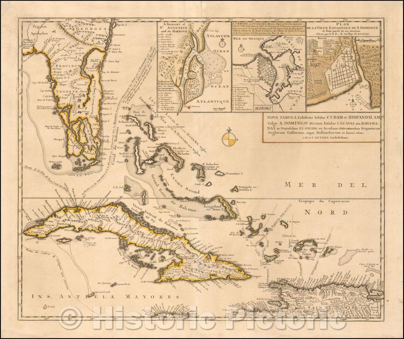 Historic Map - Exhibens Insulas Cubam et Hispaniolam vulgo S. Domingo ...