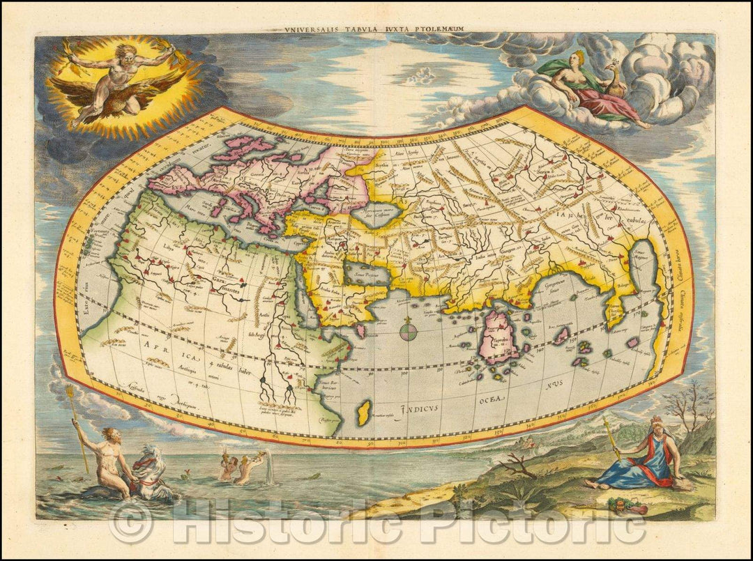 Historic Map - Universalis Tabula Iuxta Ptolemaeum, 1578, Gerard Merca ...