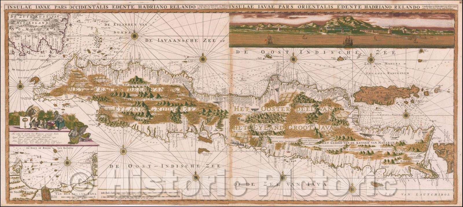 Historic Map - Insulae Iavae Pars Occidentalis Edente Hadriano Relando ...